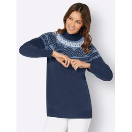 Sieh an! Longpullover in dunkelblau-bleu | Gr.: 52