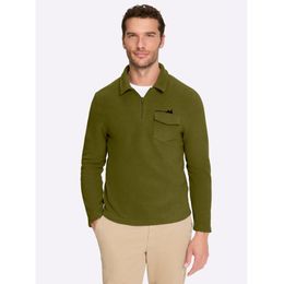 WITT WEIDEN Fleece-Shirt in oliv | Gr.: 44-46