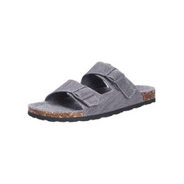 Giesswein Tieffu&szlig;bett Pantolette MERINO SLIDES in grau | Gr.: 47