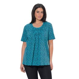 Ulla Popken Shirt in tiefes aqua | Gr.: 66-68