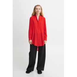 Ichi Langarm-Hemd IHCELLANI Loose fit in Poppy Red | Gr.: 34