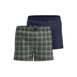 Tom Tailor Boxershort 2Er Pack Dakota in gr&uuml;n-dunkel-Karo | Gr.: 4
