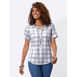 WITT WEIDEN Karo-Bluse in marine-ecru-kariert | Gr.: 48