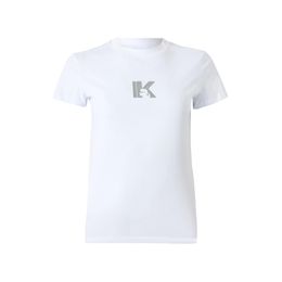 KARL LAGERFELD JEANS T-Shirt Damen Gr&ouml;&szlig;e XS grau / wei&szlig;