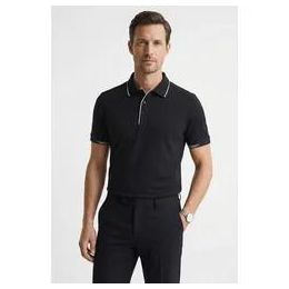 Poloshirt OLYMP "OLYMP Wirk Casual - Polo", Herren, Gr. M, schwarz, Jersey, Obermaterial: 51% Baumwolle, 49% Polyester, regular fit, Shirts