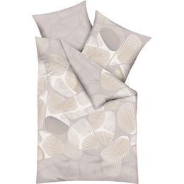 Bettw&auml;sche Kaeppel "Zen", grau (stein), B/L: 155cm x 220cm, 1 Stk., 1 Stk., Mako-Satin, B/L: 80cm x 80cm, 2 Stk., Mako-Satin, Obermaterial: 100% Baumwolle, Bettw&auml;sche, Bettw&auml;sche