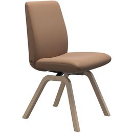 Polsterstuhl stressless "Laurel", braun (latte batick, schwarz), B:49cm H:92cm T:59cm, Leder BATICK: BATICK ist ein leicht korrigiertes, durchgef&auml;rbtes und genarbtes M&ouml;belleder, bei dem die meisten Unebenheiten und Spuren in der Regel entfernt wurden., St&uuml;hle, Polsterstuhl, Low Back, Gr&ouml;&szlig;e L, mit schr&auml;ggestellten Beinen in Schwarz