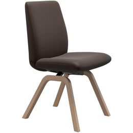 Polsterstuhl stressless "Laurel", braun (braun batick, schwarz), B:49cm H:92cm T:59cm, Leder BATICK: BATICK ist ein leicht korrigiertes, durchgef&auml;rbtes und genarbtes M&ouml;belleder, bei dem die meisten Unebenheiten und Spuren in der Regel entfernt wurden., St&uuml;hle, Polsterstuhl, Low Back, Gr&ouml;&szlig;e L, mit schr&auml;ggestellten Beinen in Schwarz