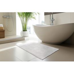 Badematte Kayoom "Badematte Fresh Step 525", silber, (50cm x 90cm ), 1 Stk., Polyester, Badematten, Badematte, Kurzflor