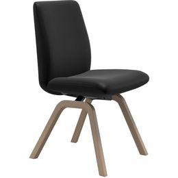 Polsterstuhl stressless "Laurel", schwarz (schwarz batick, schwarz), B:49cm H:92cm T:59cm, Leder BATICK: BATICK ist ein leicht korrigiertes, durchgef&auml;rbtes und genarbtes M&ouml;belleder, bei dem die meisten Unebenheiten und Spuren in der Regel entfernt wurden., St&uuml;hle, Polsterstuhl, Low Back, Gr&ouml;&szlig;e L, mit schr&auml;ggestellten Beinen in Schwarz