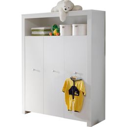 Kleiderschrank TRENDTEAM "Olivia, Deal f&uuml;r begrenzte Zeit", wei&szlig;, B:130cm H:186cm T:54cm, Schr&auml;nke, Kleiderschrank, 3-t&uuml;rig