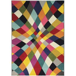Teppich FLAIR RUGS "Rhumba", bunt (multi), B:200cm H:10mm L:290cm, Polypropylen, Teppiche, Teppich, fu&szlig;bodenheizungsgeeignet, strapazierf&auml;hig, buntes Muster, Rauten
