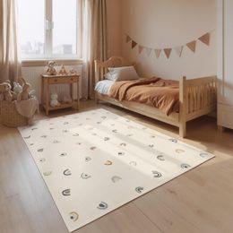 Kinderteppich Hanse Home "Ravi", creme multifarben, B:160cm H:10mm L:235cm, Polypropylen, Teppiche, Kinderteppich, Pflegeleicht, Weich, Kinderzimmer, Spielteppich, Spielunterlage