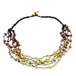 Kette ohne Anh&auml;nger OSTSEE-SCHMUCK "- Tonia - Bernstein -" Gr. 50, bunt (mehrfarbig, braun), Halsketten, Damen, Bernstein