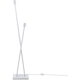 Paco Home Stehlampe "IKS", wei&szlig;, 2, H: 127cm, Leuchten, Stehlampe LED Lampe Wohnzimmer Vintage Retro Industrial Design E27, Stehlampe