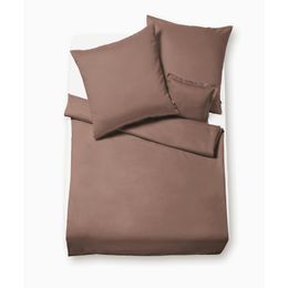 Bettw&auml;sche Fleuresse "Lech 3089", braun (rostbraun), B/L: 155cm x 220cm, 1 Stk., 1 Stk., Flanell, B/L: 80cm x 80cm, 2 Stk., Flanell, Obermaterial: 100% Baumwolle, Bettw&auml;sche, Bettw&auml;sche, Edelflanell, Baumwolle, in Gr. 135x200, 155x220, 200x200cm