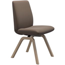 Polsterstuhl stressless "Laurel", braun (mole batick, schwarz), B:49cm H:92cm T:59cm, Leder BATICK: BATICK ist ein leicht korrigiertes, durchgef&auml;rbtes und genarbtes M&ouml;belleder, bei dem die meisten Unebenheiten und Spuren in der Regel entfernt wurden., St&uuml;hle, Polsterstuhl, Low Back, Gr&ouml;&szlig;e L, mit schr&auml;ggestellten Beinen in Schwarz