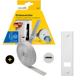 Einlass-Gurtwickler Schellenberg "inkl. Abdeckplatte, Gurtf&uuml;hrung, Rollladengurt grau oder wei&szlig;", grau, 1 Stk., Gurtwickler, Unterputz Gurtwickler 16 cm Lochabstand f&uuml;r das Rollladensystem Maxi