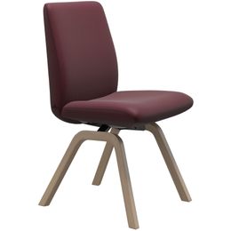 Polsterstuhl stressless "Laurel", rot (bordeaux batick, schwarz), B:49cm H:92cm T:59cm, Leder BATICK: BATICK ist ein leicht korrigiertes, durchgef&auml;rbtes und genarbtes M&ouml;belleder, bei dem die meisten Unebenheiten und Spuren in der Regel entfernt wurden., St&uuml;hle, Polsterstuhl, Low Back, Gr&ouml;&szlig;e L, mit schr&auml;ggestellten Beinen in Schwarz