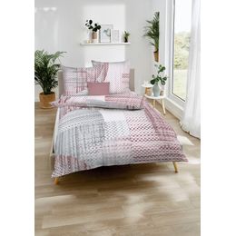 Bettw&auml;sche Kaeppel "Supreme", rosa (ros&eacute;), B/L: 200cm x 200cm, 1 Stk., 2 Stk., Feinbiber, B/L: 80cm x 80cm & 80cm x 80cm, 3 Stk., Feinbiber, Obermaterial: 100% Baumwolle, Bettw&auml;sche, Bettw&auml;sche, mit graphischem Print
