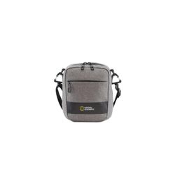 Schultertasche National Geographic "SHADOW", Damen, Gr. B/H/T: 10cm x 25cm x 21cm, grau, Kunstfaser, unifarben, Taschen Schultertasche, aus recycelten PET-Flaschen