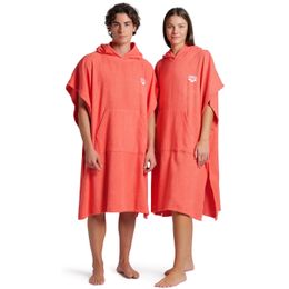 Badeponcho arena "arena Unisex Baumwoll Poncho Bademantel" Gr. L, calypso coral, wei&szlig;, L/XL, Baumwolle, Hausm&auml;ntel, Duschen, Strand, Sport, Schwimmbad, Sauna, Baumwolle, Unisex, bequem