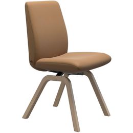 Polsterstuhl stressless "Laurel", braun (taupe paloma, schwarz), B:49cm H:92cm T:59cm, Leder PALOMA: PALOMA ist ein durchgef&auml;rbtes Semianilin-M&ouml;belleder mit nat&uuml;rlicher Narbung., St&uuml;hle, Polsterstuhl, Low Back, Gr&ouml;&szlig;e L, mit schr&auml;ggestellten Beinen in Schwarz