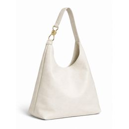 Schultertasche "PetiteCuir", Damen, Gr. B/H/T: 50cm x 33cm x 10cm onesize, beige, Leder, Collezione Alessandro, Taschen Schultertasche, aus Rindsleder, Made in Italy