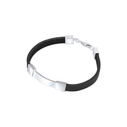 Kuzzoi Armband Herren Gr&ouml;&szlig;e 19 schwarz / silber