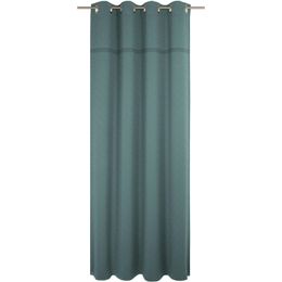 Vorhang WIRTH "Wiessee" Gr. 1, gr&uuml;n, B:150cm H:145cm, Jacquard, Baumwolle, Leinen, Modal, Gardinen