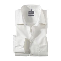 Businesshemd OLYMP "Luxor comfort fit", Herren, Gr. 44, N-Gr, beige, Web, Obermaterial: 100% Baumwolle, Hemden