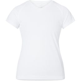 Trainingsshirt Energetics "Da.-T-Shirt Natalja SS W", Damen, Gr. XL, wei&szlig;, Obermaterial: 100% Polyester, unifarben, V-Ausschnitt, Raglan&auml;rmel eingefasste Kante, Shirts, Kurzarm-Design, schnell trocknendes Material, atmungsaktiv