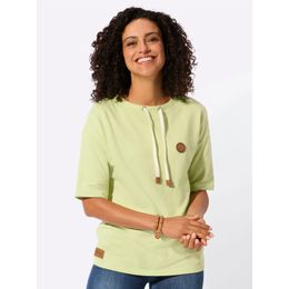 Sweatshirt Casual Looks, Damen, Gr. 54, pistazie, 50% Baumwolle, 50% Polyester, unifarben, Sweatshirts Sweatshirt