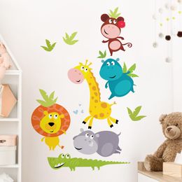 Bilderwelten Wandtattoo Tiere Illustration selbstklebend Wandaufkleber - Dschungeltiere Babys - L&ouml;we Kinderzimmer Baby M&auml;dchen Jungen