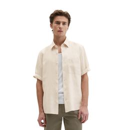 Marc O'Polo Kurzarmhemd MARC O'POLO "aus reinem Leinen", Herren, Gr. L, Normalgr&ouml;&szlig;en, light oat, Obermaterial: 100% Leinen, unifarben, regular fit normal, normaler Saum, Hemden
