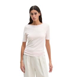Marc O'Polo T-Shirt MARC O'POLO "aus Organic Cotton-Jersey", Damen, Gr. XXL, light lila, Obermaterial: 100% Baumwolle, gestreift, Basic, regular fit, U-Boot-Ausschnitt, normaler Saum, Shirts T-Shirt