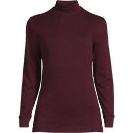LANDS' END Stehkragen-Shirt, Damen,  Rot, Baumwolle, by Lands' End