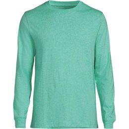 LANDS' END Super-T Langarm-Shirt, Classic Fit, Herren,  Gr&uuml;n, Baumwolle, by Lands' End