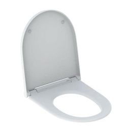 Geberit One WC-Sitz 243989JT2 Designabdeckung chrom, wei&szlig; matt