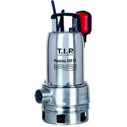 T.I.P. Schmutzwasser Tauchpumpe - Edelstahl, 18.000 l/h, 8 m F&ouml;rderh&ouml;he, 700 W, 30 mm Korngr&ouml;&szlig;e, robust, Maxima 300 IX 30116
