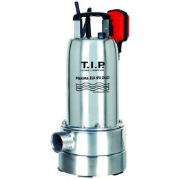 T.I.P. Schmutzwasser Tauchpumpe - Edelstahl, 20.000l/h, Flachabsaugend, 8m F&ouml;rderh&ouml;he, 30mm Korngr&ouml;&szlig;e, MAXIMA 350IPX DUO 30274