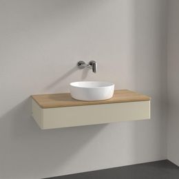 Villeroy & Boch Villeroy und Boch Antao Waschtisch-Unterschrank K09011HJ 100x19x50cm, Waschbeckenplattenfarbe honey oak, silk grey matt lacquer
