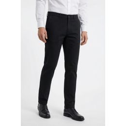 Chinohose OLYMP "HOUSTON", Herren, Gr. 33, L&auml;nge 30, schwarz (marine), Web, Obermaterial: 67% Baumwolle, 24% Lyocell, 7% Polyester, 2% Elasthan, unifarben, lang, Hosen Chinohose, modern fit