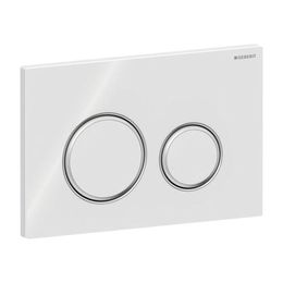 Geberit Sigma 50 Round Bet&auml;tigungsplatte 115884SI1 wei&szlig;, f&uuml;r 2-Mengen Sp&uuml;lung
