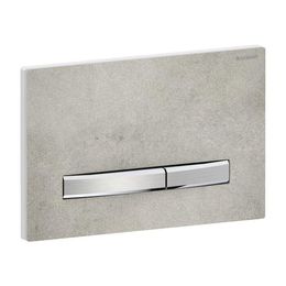 Geberit Sigma 50 Square Bet&auml;tigungsplatte 115788JV2 Deckplatte Betonoptik, Platte/Taste verchromt, f&uuml;r 2-Mengen-Sp&uuml;lung