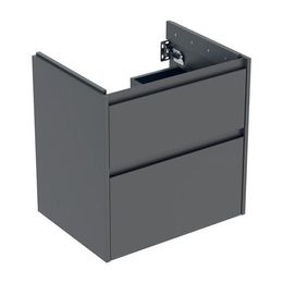 Geberit Renova Plan Waschtischunterschrank 504027JK1 2 Schubladen, Korpus/Front lava / lackiert seidenmatt, Breite 59,5 cm