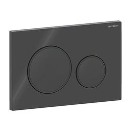Geberit Sigma 20 Round Bet&auml;tigungsplatte 115882DW1 Platte/Taste schwarz, Ring schwarz matt, f&uuml;r 2-Mengen-Sp&uuml;lung