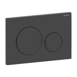 Geberit Sigma 20 Round Bet&auml;tigungsplatte 115882161 Platte/Taste schwarz matt, Ring schwarz, f&uuml;r 2-Mengen-Sp&uuml;lung
