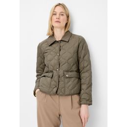 Fuchs & Schmitt Steppjacke FUCHS SCHMITT, Damen, Gr. 46, schilf, Web, Obermaterial: 100% Polyester, unifarben, regular fit normal, Rundhals, eingefasste Kante, Jacken Steppjacke, modische Steppung, Regular Fit, gro&szlig;e Taschen mit Druckkn&ouml;pfen