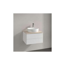 Villeroy & Boch Villeroy und Boch Antao Waschtisch-Unterschrank L18153MT mit Beleuchtung, 2 Ausz&uuml;ge, 600 x 360 x 500 mm, Front mit Struktur, White Matt Lacquer / Botticino